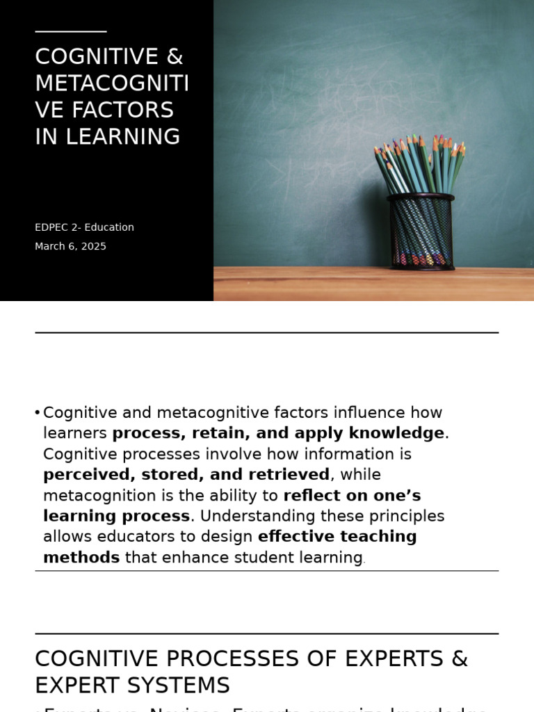 Cognitive-Metacognitive-Factors-in-Learning_-March-6 | PDF | Learning | Expert