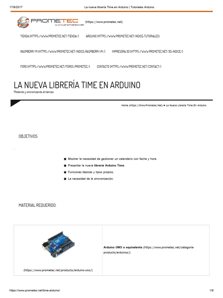 204 La Nueva Librería Time en Arduino | PDF | Reloj
