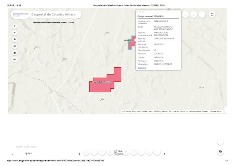 Geoportal Arcom AREA SAN PABLO 2 MAPA 2 | PDF | Datos geográficos e información | Geomática