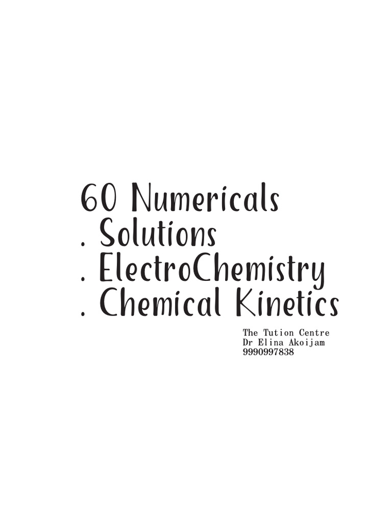 60 Numericals Solutions | PDF
