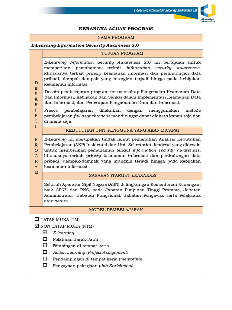 Kap e Learning Information Security Awareness 2.0 PDF | PDF