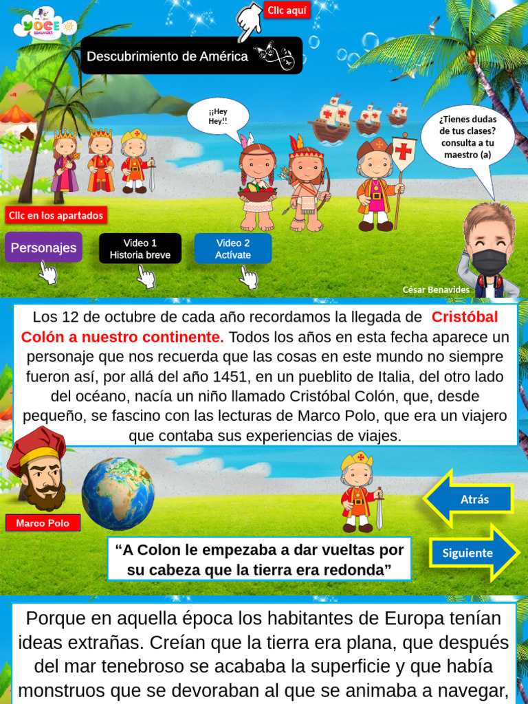 ? Cristóbal Colón Editable César Benavides | PDF | Cristobal colon