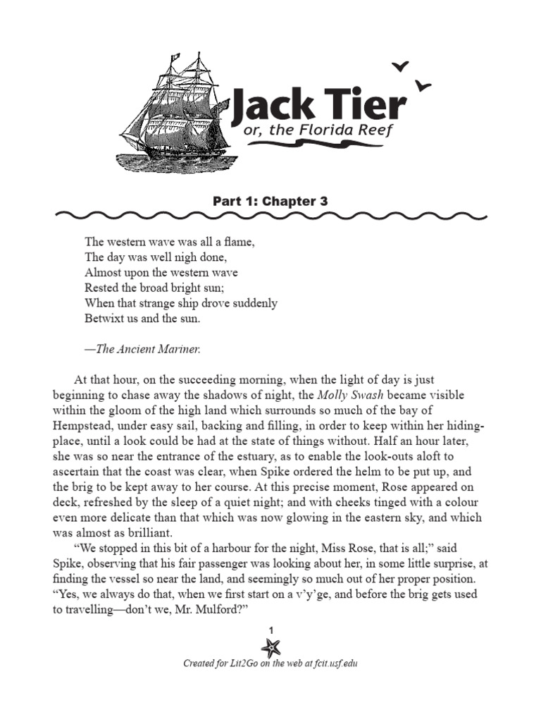Jack Tier or The Florida Reef 004 Part I Chapter III | PDF