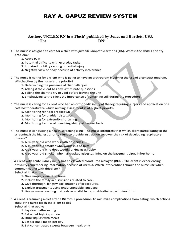 Rundown Test For Students | PDF | Clinical Medicine | Diseases And ...