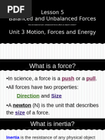 Forces and Motion Physics Notes Grade 9 | PDF
