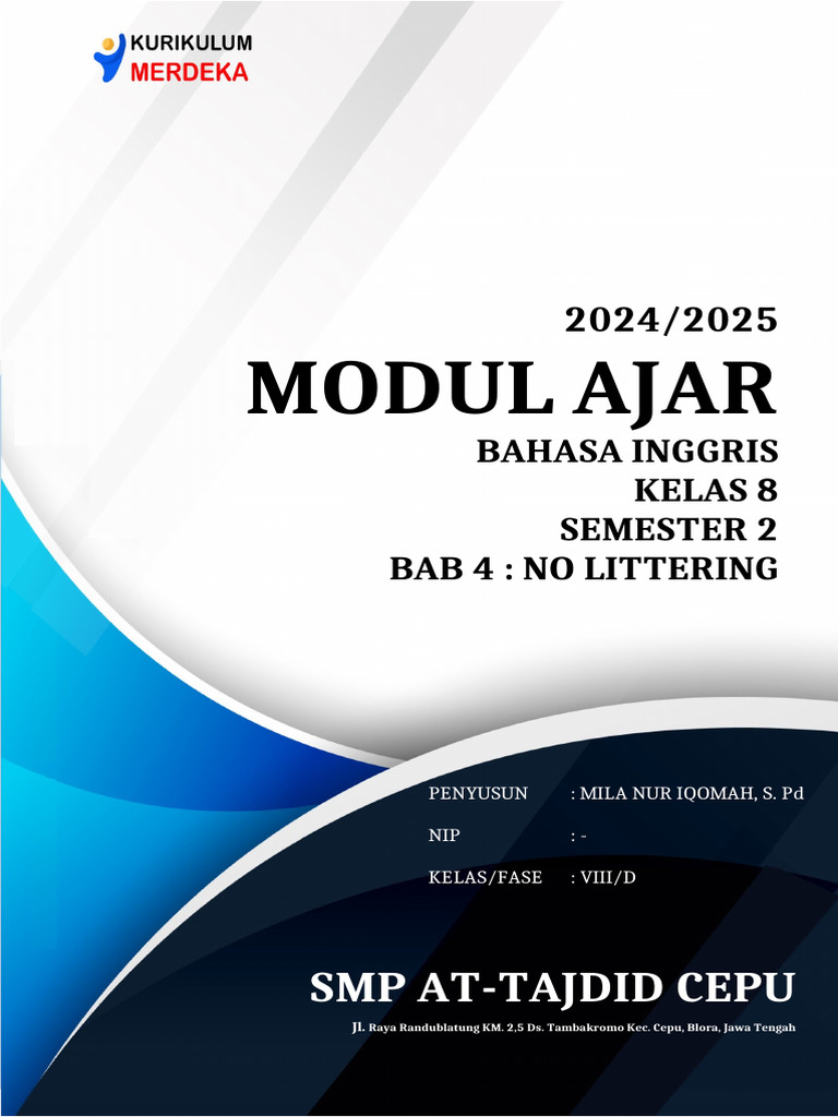 Modul Ajar English Kelas 8 SMT 2 Chapter 4 | PDF