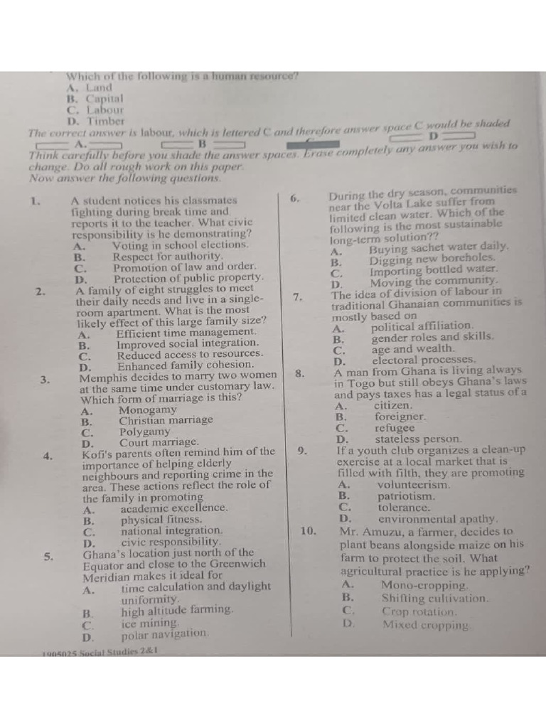 Best Brain Objectives Social Studies May 2025 | PDF