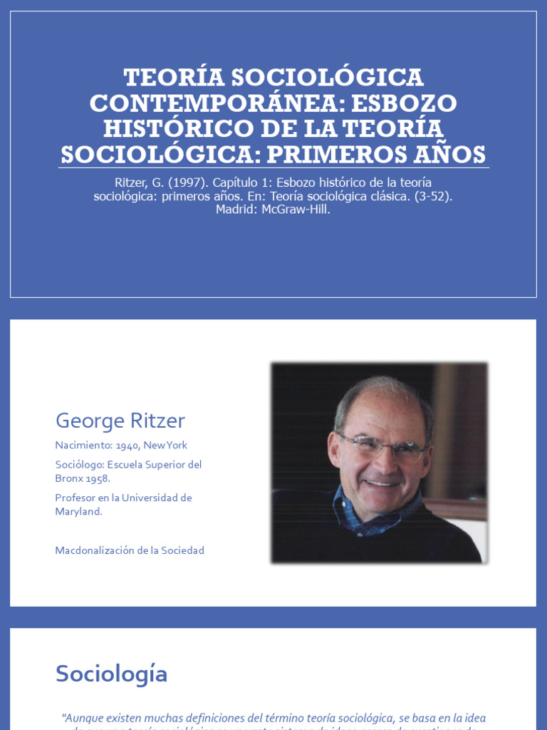 01 - Ritzer G - Esbozo Histórico de La Teoría Sociológica - Primeros ...
