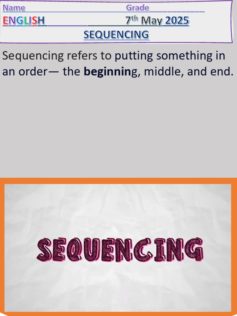 Sequencing | PDF