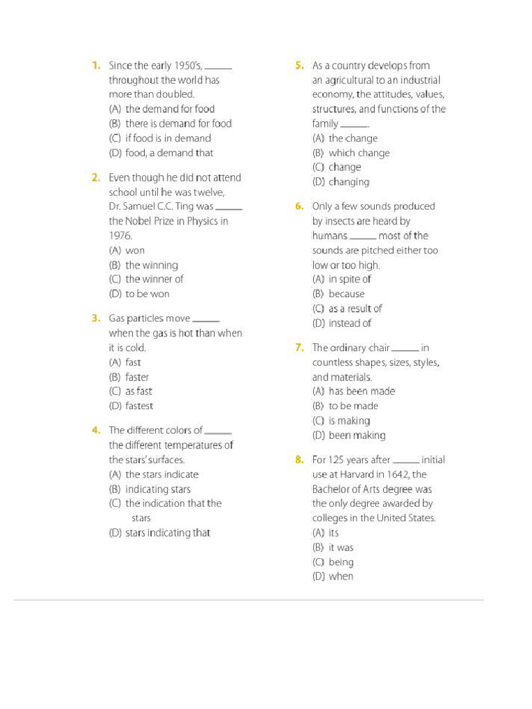 Structure TOEFL | PDF