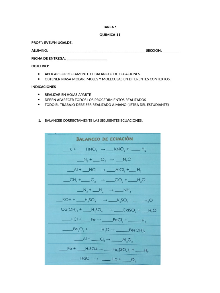 Tarea 1 Quimica 11 | PDF