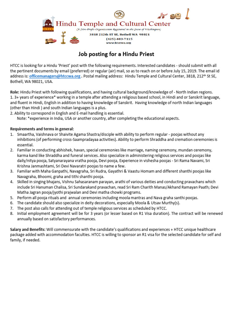 Priests_Job_Opportunities(North) | PDF | Indian Religions