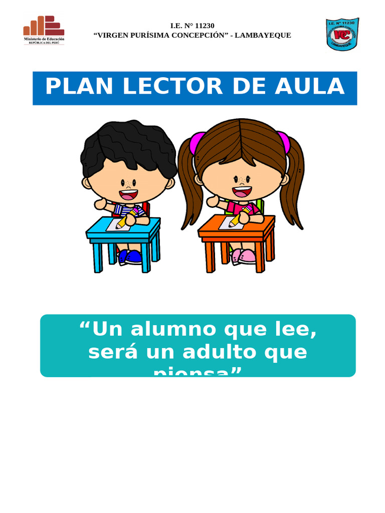 Plan Lector Aula Primaria Lambayeque | PDF | Salón de clases ...