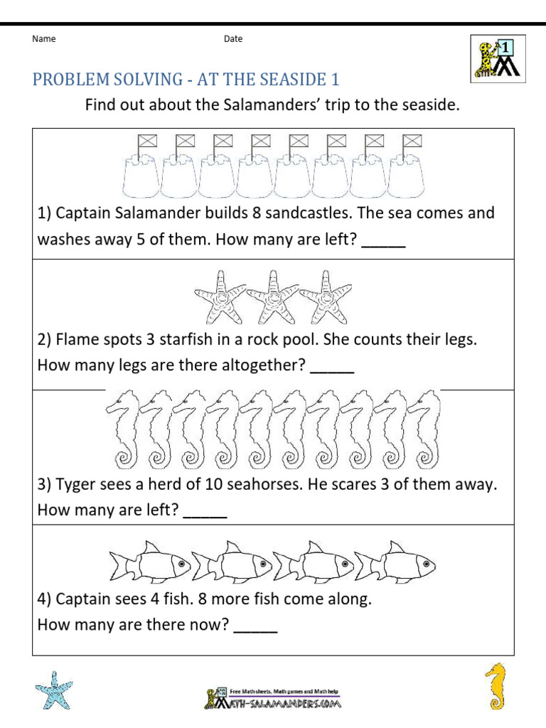 Maths Fun Under the Sea Activities | PDF