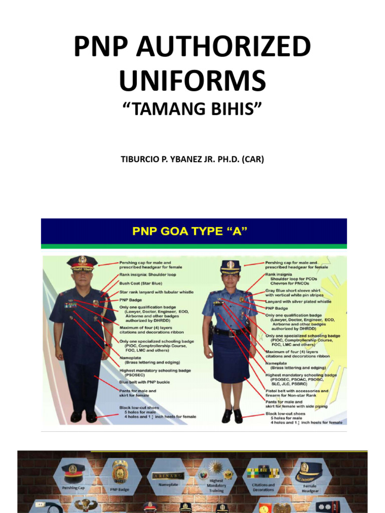 CRIM 4 PNP Prescribed Uniforms | PDF