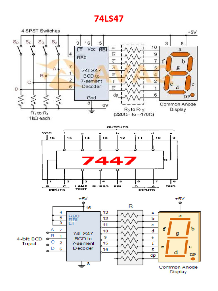 Decodificador 7447 y 7448 | PDF