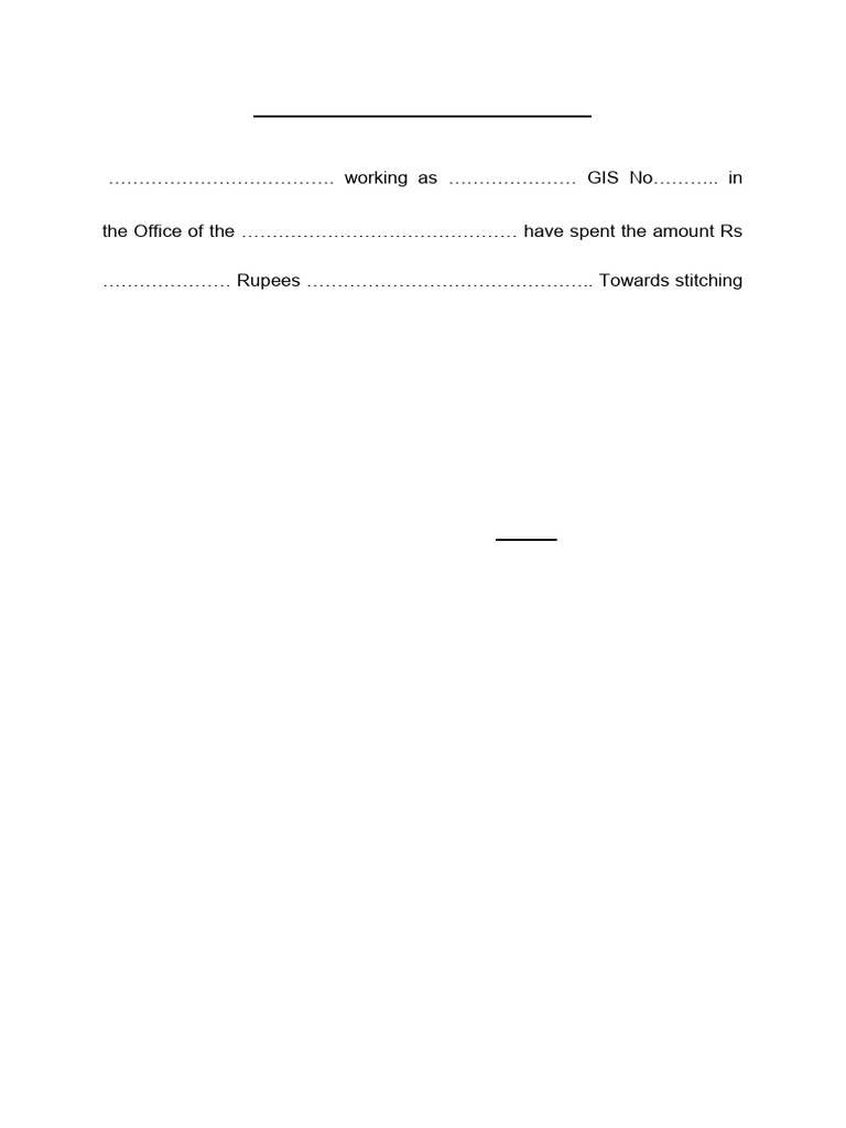 Self Declaration For Stitching Charges 2021-2023 | PDF
