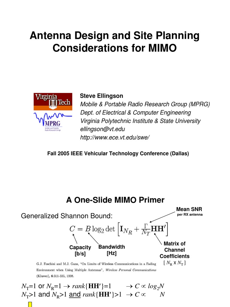 Optimizing Antenna Array Design and Site Placement for MIMO Systems in ...