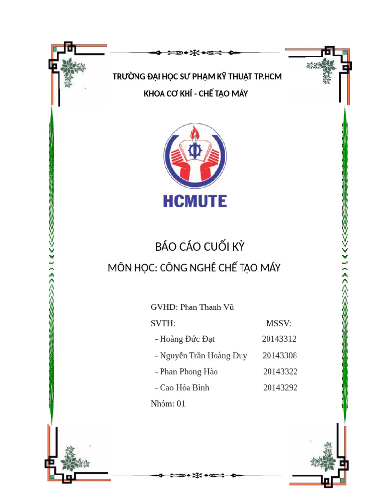 Báo Cáo Tiểu Luận CNCTM | PDF