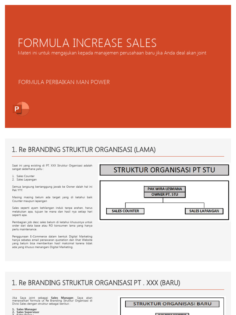 Formula Apa Yg Anda Tawarkan Jika Joint Ke Perusahaan Baru | PDF