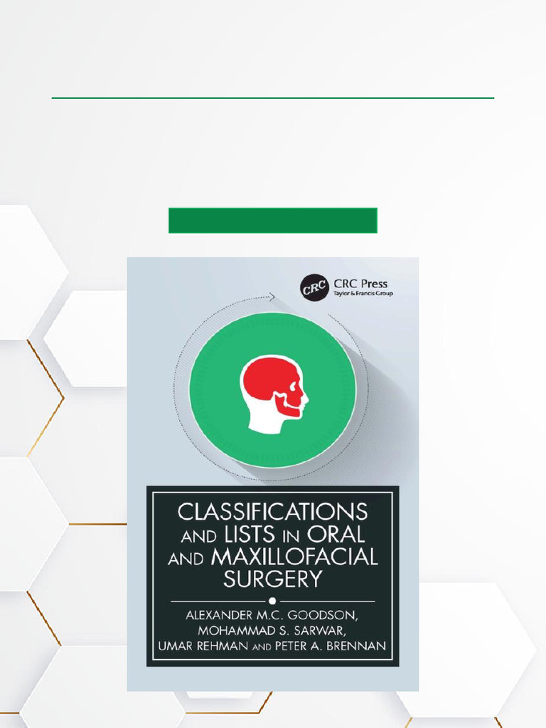 Classifications and Lists in Oral and Maxillofacial Surgery 1st Edition ...