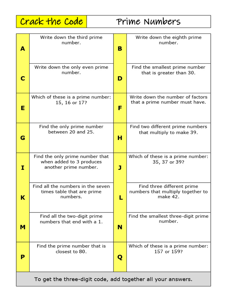 Prime Numbers Crack The Code | PDF