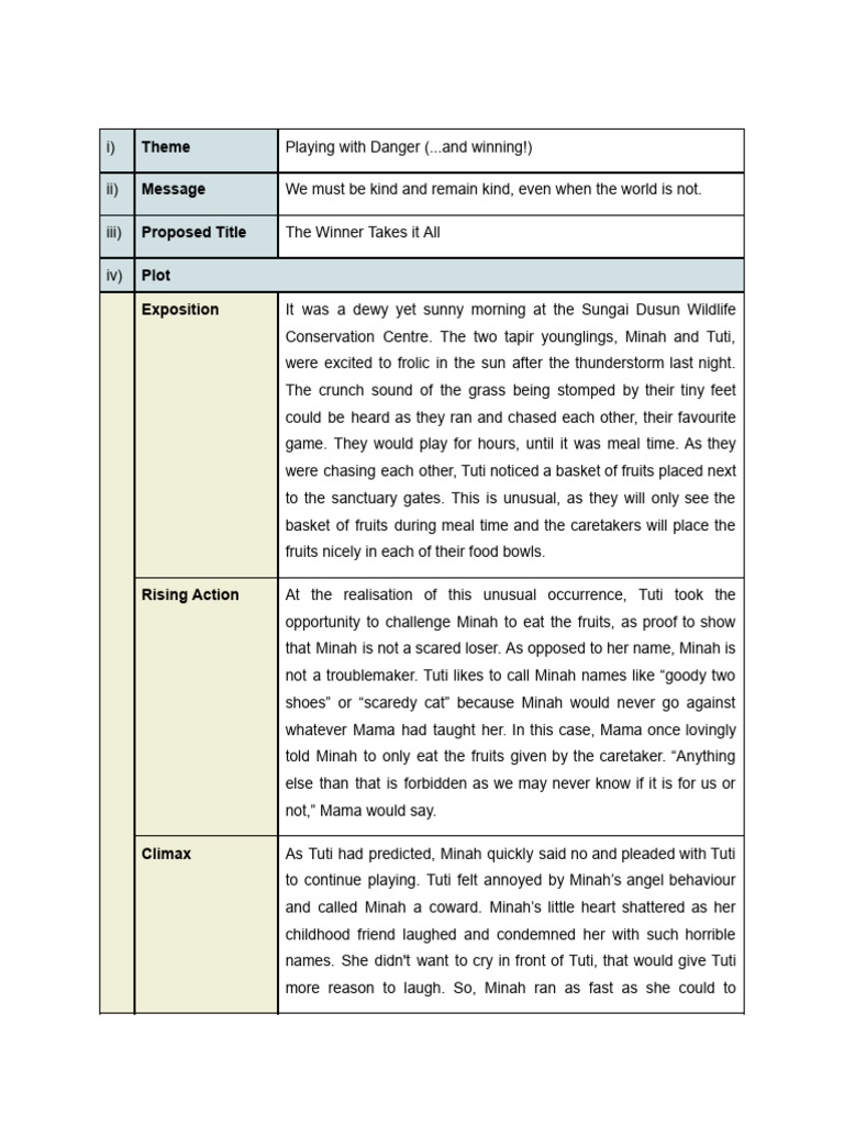 Stu - Short Story Outline (Draft) | PDF
