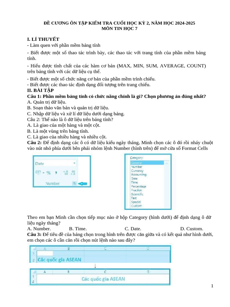 CK2 - de Cuong On Thi Tin Hoc 7 Nam 2024 2025 | PDF