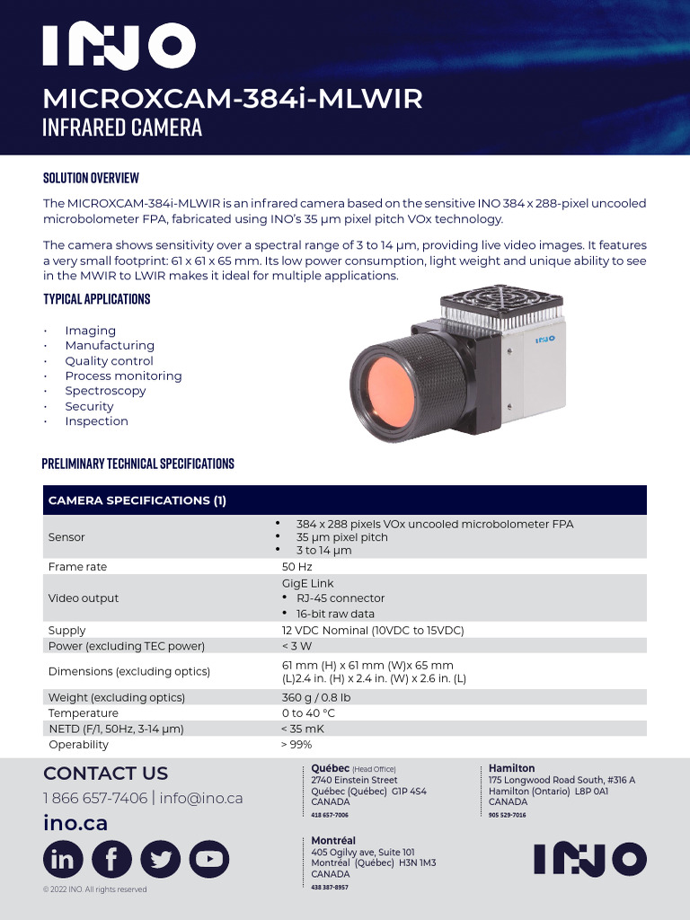 Microxcam 384i Mlwir - en | PDF | Infrared | Thermography