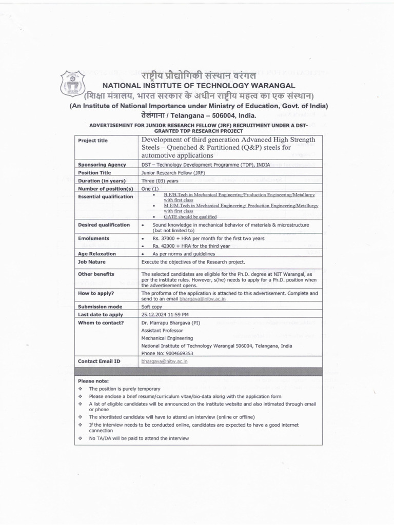 Application - JRF - 2026 11 26 10 6 17 | PDF