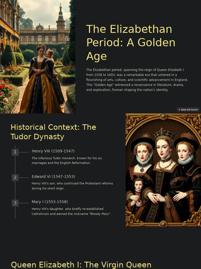 The-Elizabethan-Period-A-Golden-Age | PDF | Elizabethan Era | Renaissance