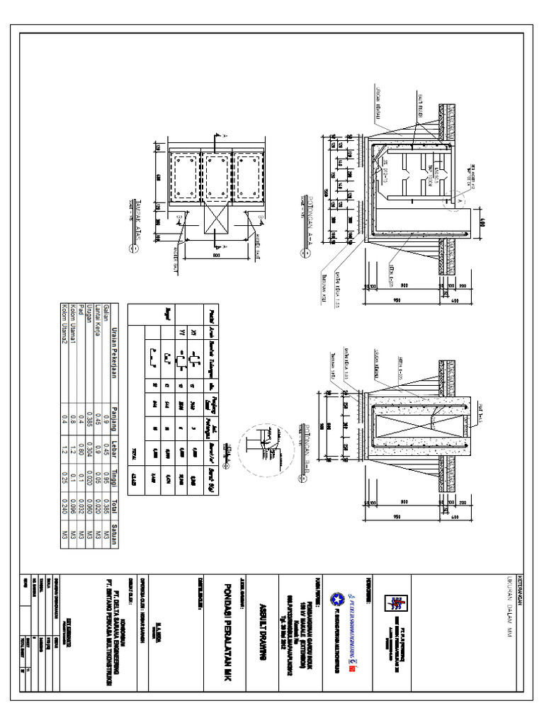 As Built Drawing (Makale) - 9. Pondasi MK | PDF