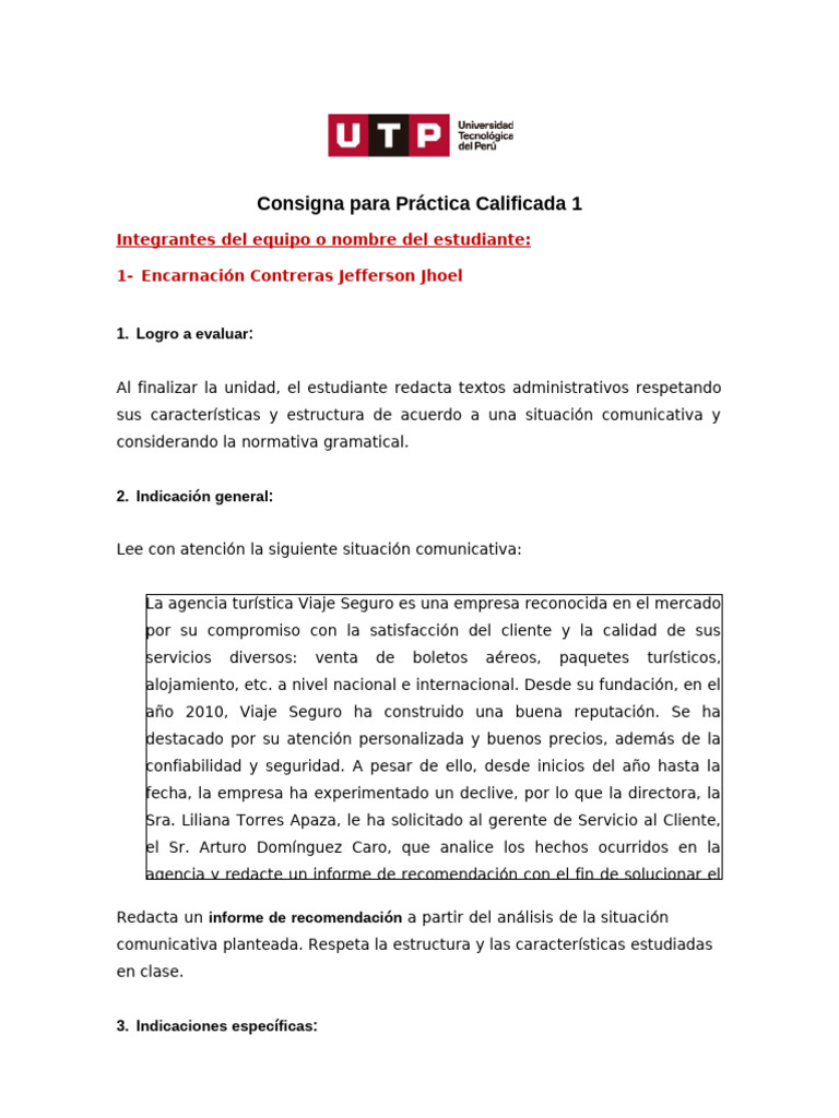 Borrador PC1 | PDF | Calidad (comercial) | Servicio al Cliente