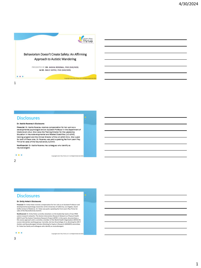 Behaviorism Doesnt Create Safety Presentation (3 Slides Per Page) | PDF ...