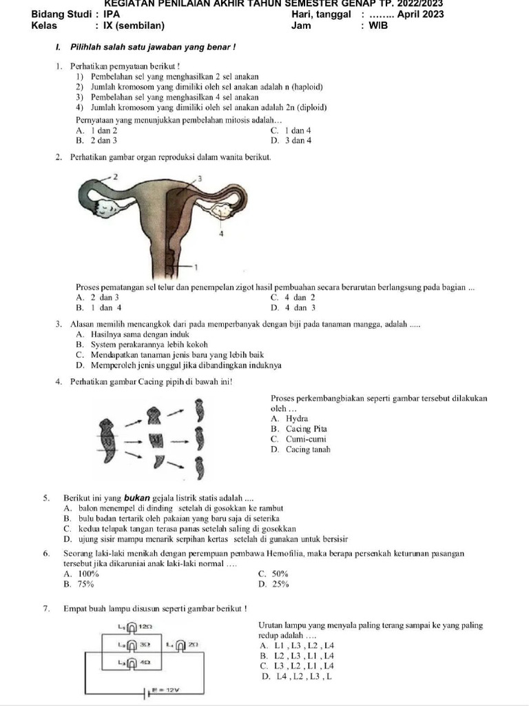 Pat Ipa Kelas 9 SMT 2) | PDF
