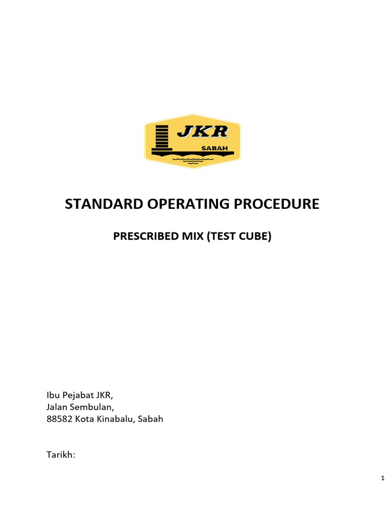 R11 Prescribed Mix Test Cube | PDF | Specification (Technical Standard)