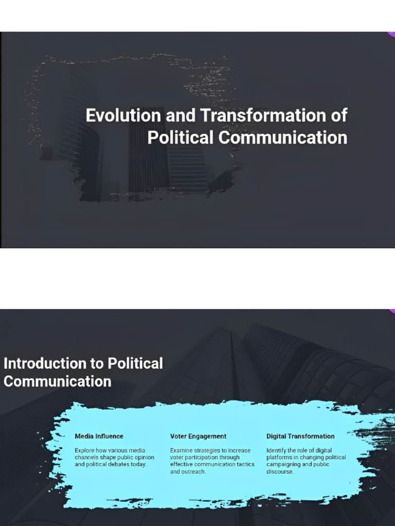 Evolution and Transformation of Political Communication. - 20250428 | PDF