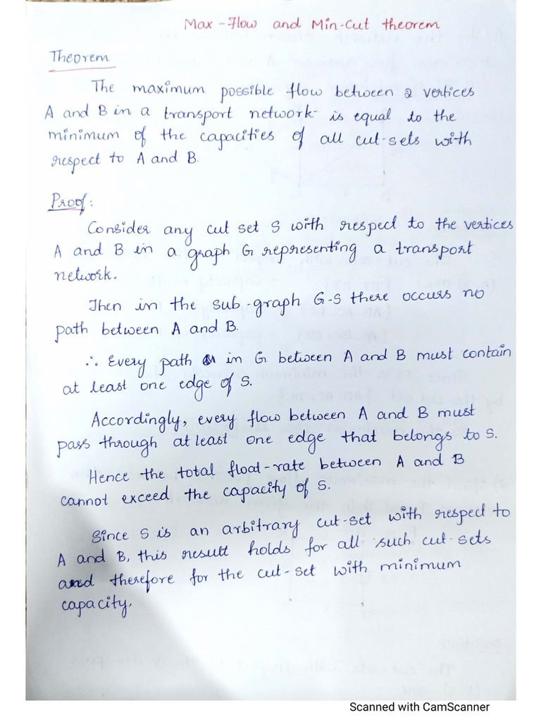 Max Flow Min Cut and Matching-1 | PDF