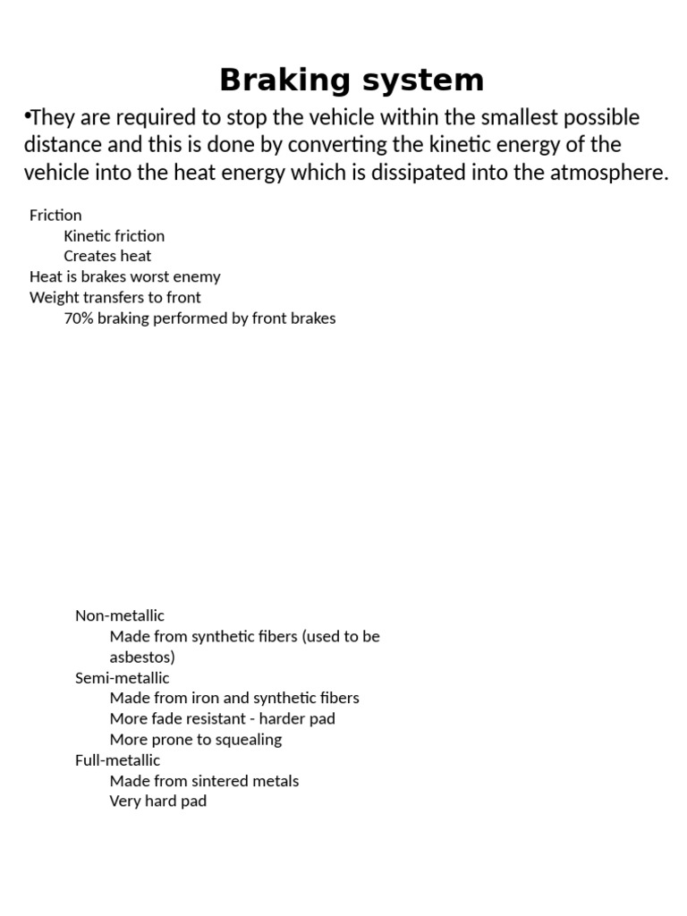 Braking System | PDF