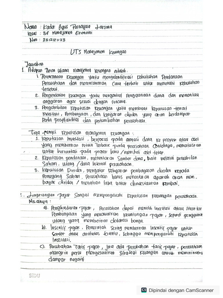 Kadek Agus Purnayasa Laksana Uts | PDF