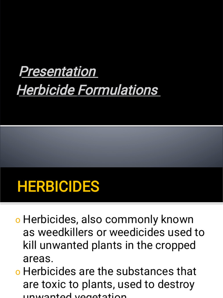 01 Herbicide Formulations | PDF | Herbicide | Tablet (Pharmacy)