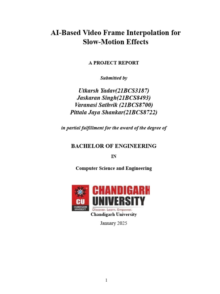 Video Interpolation Final Report - Google Docs | PDF | Computing ...