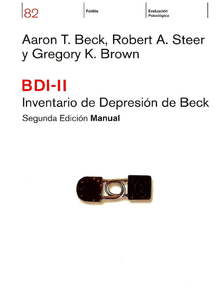 BDI-II Inventario de Depresión de Beck - Manual | PDF | Depresión ...