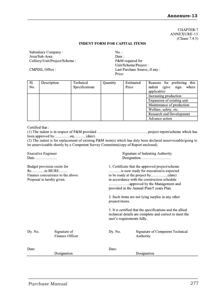 Old Purchase Manual Annex 13 | PDF
