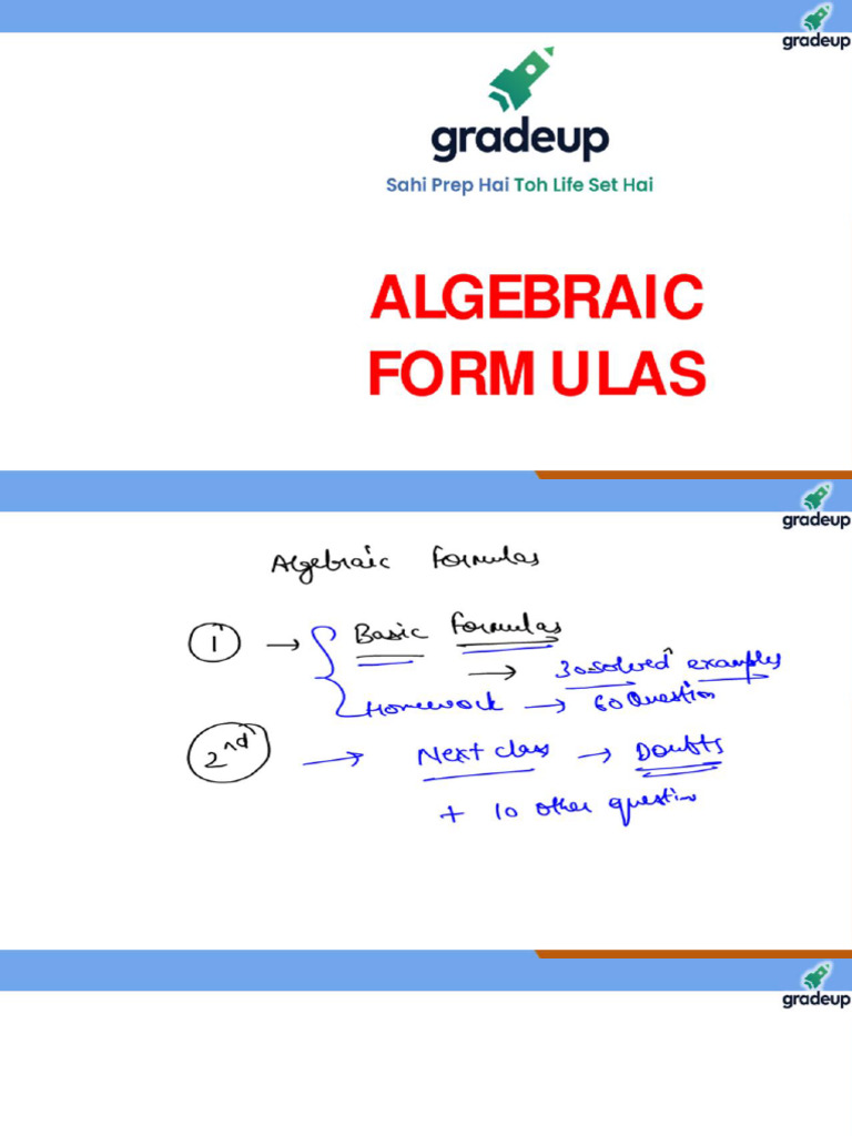 Algebraic Formula 1 | PDF