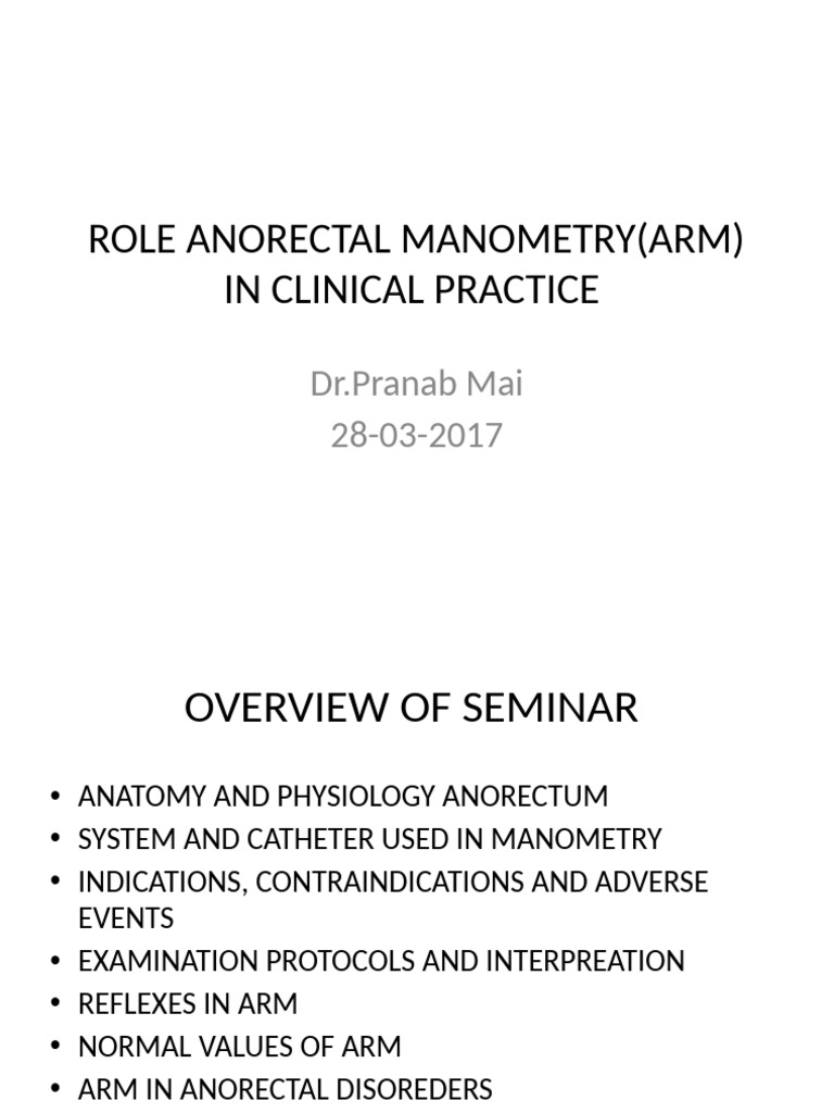Anorectal Manometry in Clinical Practice | PDF | Rectum | Gastroenterology