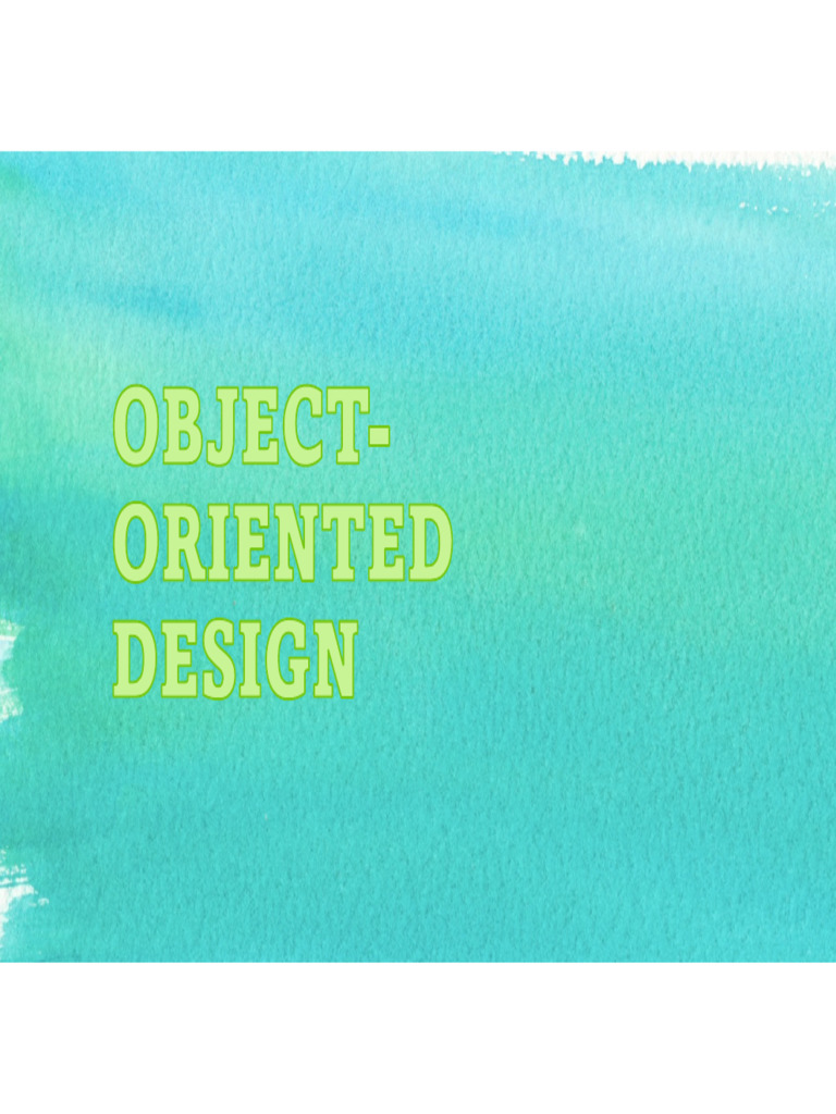 Object Oriented Design | PDF