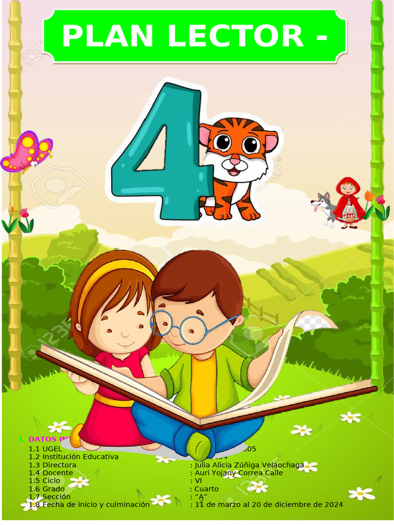 Plan Lector 4° - B | PDF | Salón de clases | Información