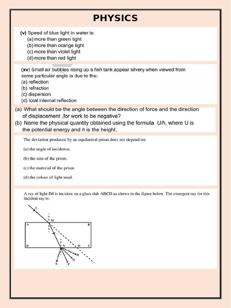 PHYSICS CLASS 10 | PDF