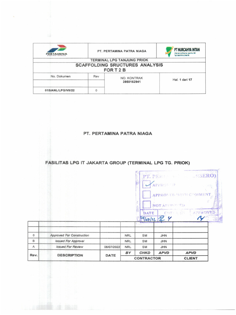 Approved Scaffolding Structures Analysis T2B - 220729 - 131755 | PDF